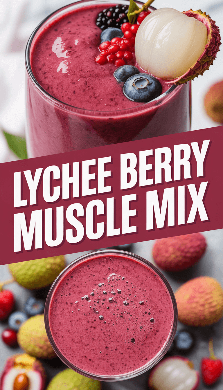 Lychee Berry Muscle Mix – A Refreshing Protein-Packed Smoothie!